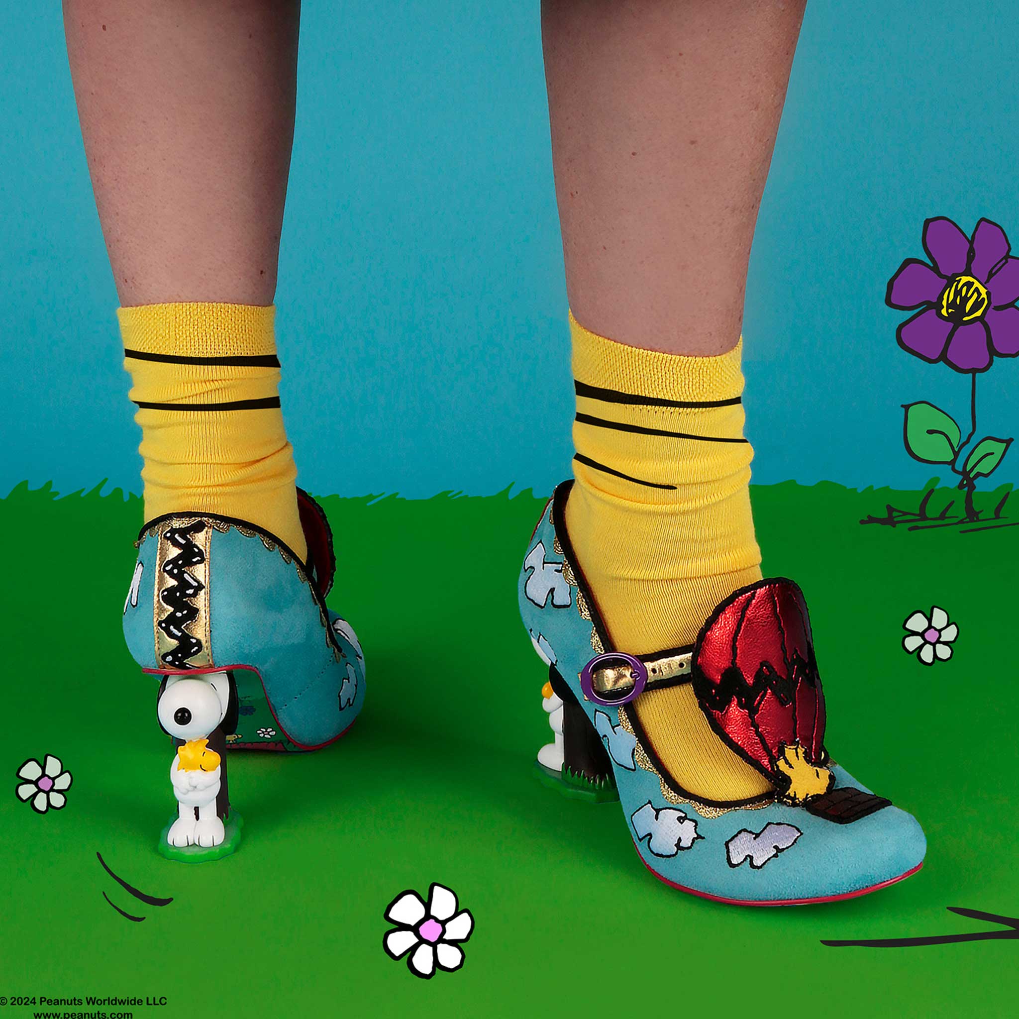Irregular Choice Peanuts Snoopy Hot Air Balloon Comic Concept High Heel ...